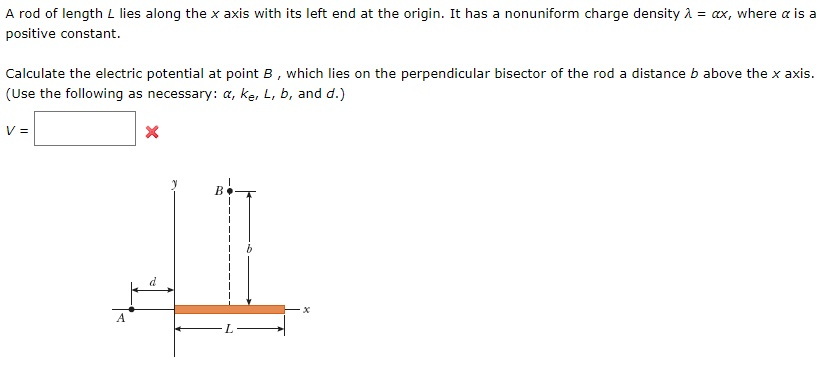 Solved: A Rod Of Length L Lies Along The X Axis With Its L... | Chegg.com