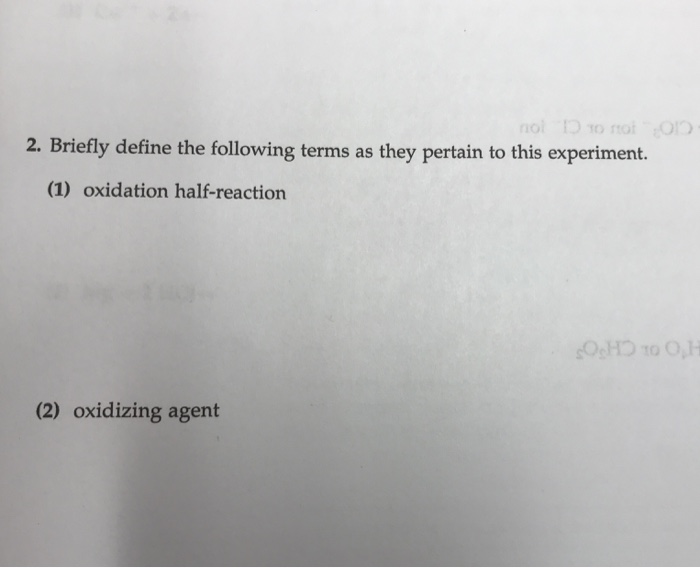 Solved 2. Briefly define the following terms as they pertain | Chegg.com