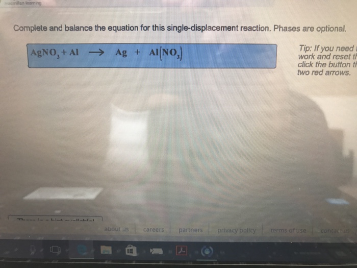 Solved: Complete And Balance The Equation For This Single-... | Chegg.com