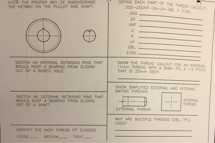 Solved SHOW THE PROPER WAY OF DIMENSIONING THE KEYWAY ON THE | Chegg.com