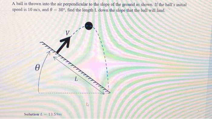 Solved: A Ball Is Thrown Into The Air Perpendicular To The... | Chegg.com