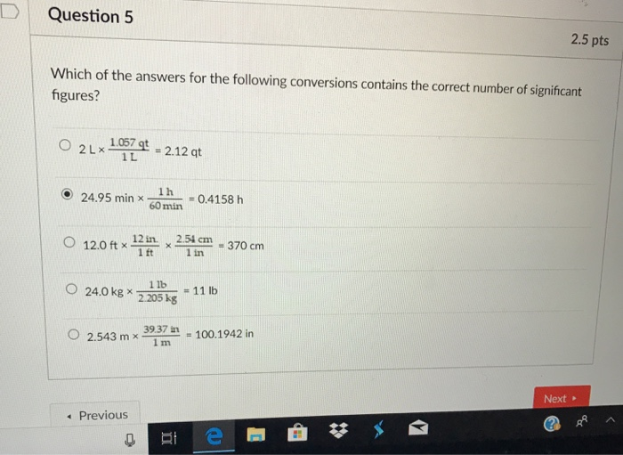 Solved: DQuestion 5 2.5 Pts Which Of The Answers For The F... | Chegg.com