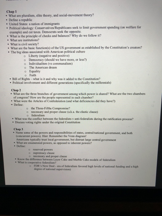 Chap 1 What are pluralism, elite theory, and | Chegg.com