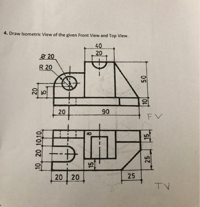 Solved: Draw Isometric View In Autocad And Attached The Li... | Chegg.com