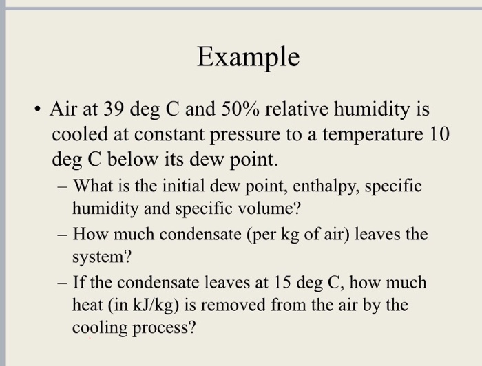 Relative Humidity Example