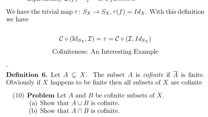 Solved We have the trivial map tau: S_X rightarrow S_X, | Chegg.com