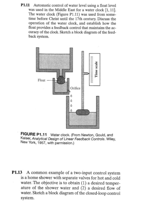 Solved: Automatic Control Of Water Level Using A Float Lev... | Chegg.com