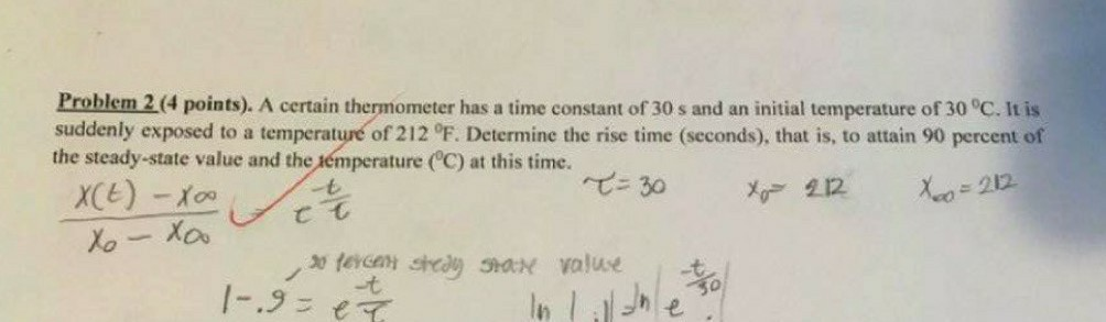 Solved first order system with step input certain | Chegg.com