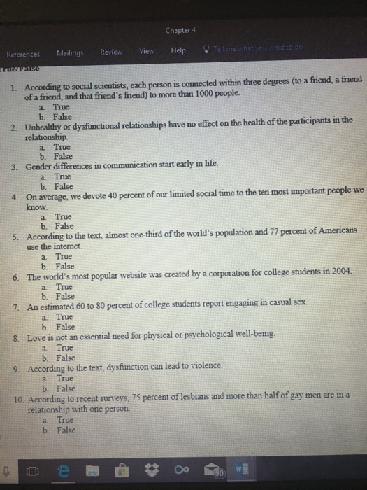 Solved Chapter 4 References Mailings Review View Help T 1