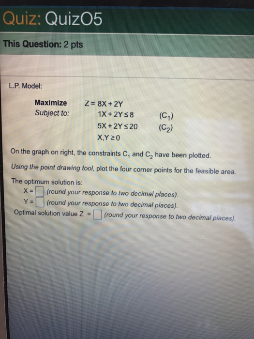 Solved: Quiz: QuizO5 This Question: 2 Pts L.P. Model: Maxi... | Chegg.com