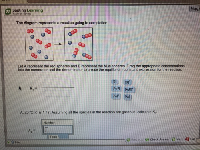 Solved: A Sapling Learning The Diagram Represents A Reacti... | Chegg.com