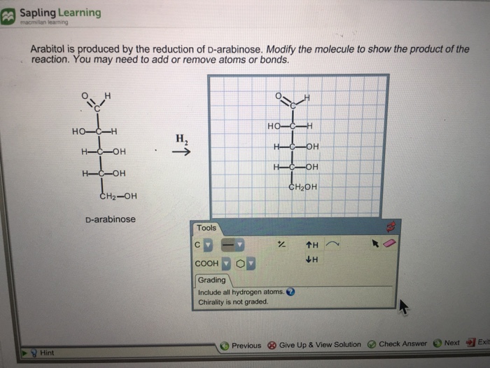 Solved: Sapling Learning Arabitol Is Produced By The Reduc... | Chegg.com