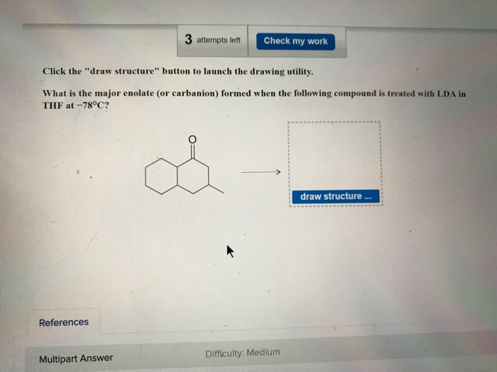Solved 3 attempts left Check my work Click the "draw | Chegg.com