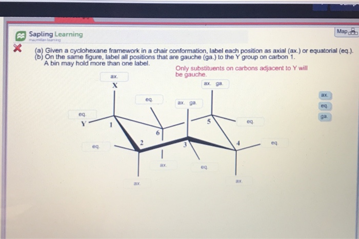 Solved: Sapling Learning Map (a) Given A Cyclohexane Frame... | Chegg.com
