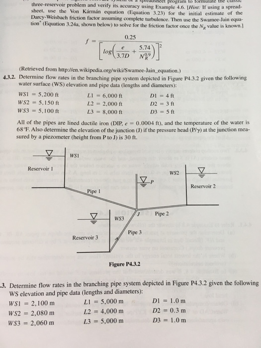 Solved: Determine Flow Rates In The Branching Pipe System ... | Chegg.com