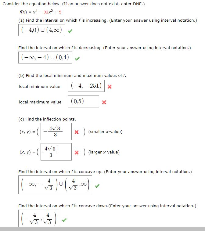 Solved Consider the equation below. (If an answer does not | Chegg.com Solved Consider the equation below. (If an answer does not | Chegg.com