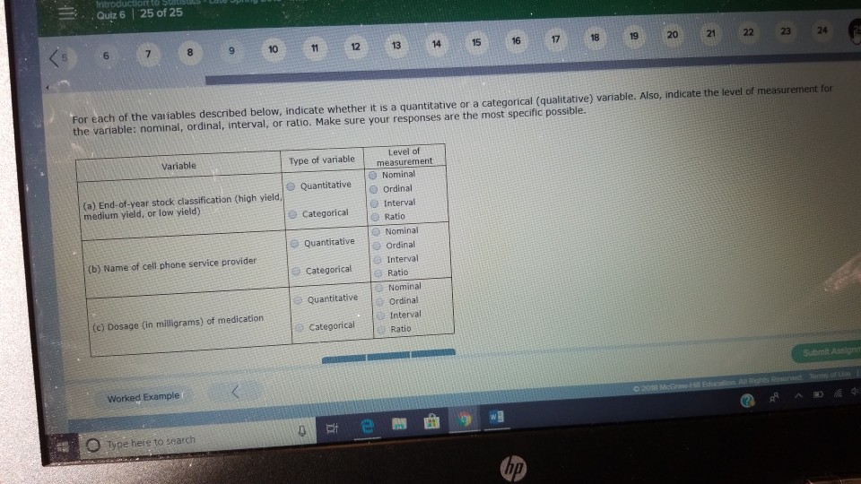 Solved: V, 'Quiz 6 | 25 Of 25 910111213|1415 16 17, 18 Is ... | Chegg.com