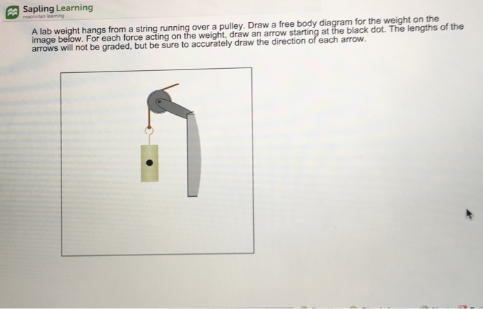 Solved: Sapling Learning A Lab Weight Hangs From A String ... | Chegg.com