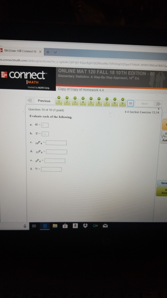 Solved: McGraw-Hill Connect + V Connect Math On Aleks Gi/x... | Chegg.com