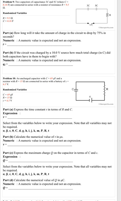 Solved: Problem 9: Two Capacitors Of Capacitance 3C And SC... | Chegg.com