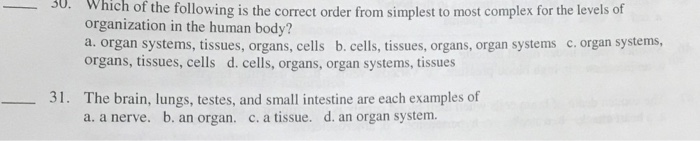 Solved: 50. Which Of The Following Is The Correct Order Fr... | Chegg.com