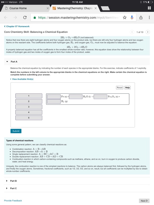 Solved: Verizon LTE 11:18 AM Course Home Chapte × 술 Https... | Chegg.com