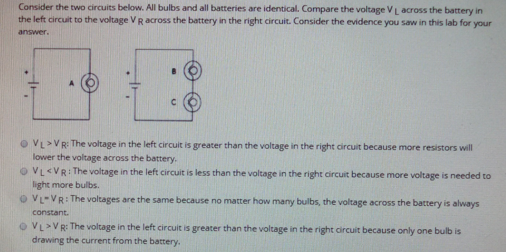 Solved: Consider The Two Circuits Below. All Bulbs And All... | Chegg.com
