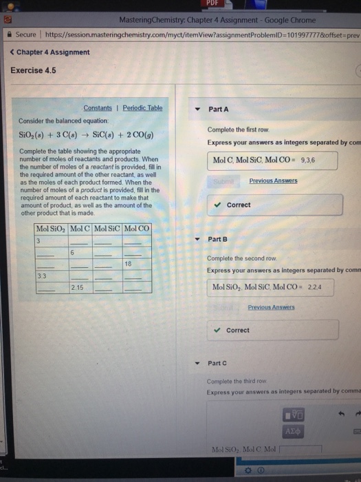 Solved: PDF MasteringChemistry: Chapter 4 Assignment- Goog... | Chegg.com