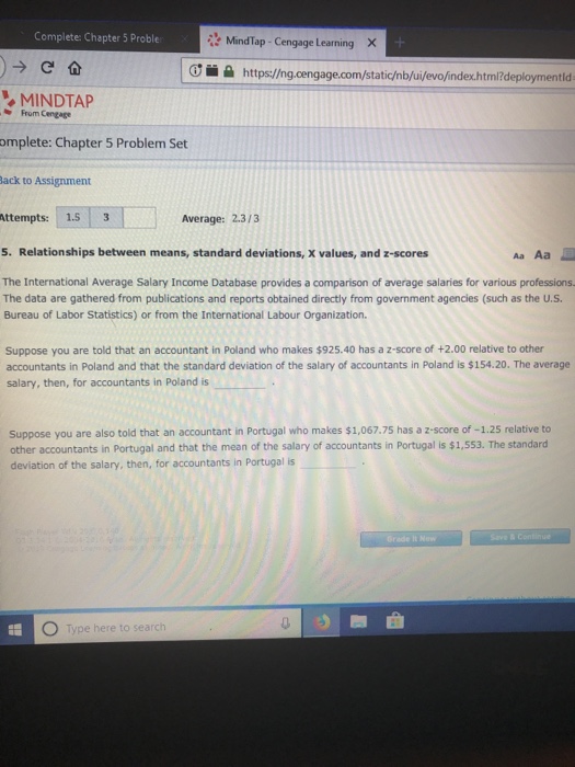 Solved: Complete: Chapter 5 Proble MindTap . Cengage Learn... | Chegg.com