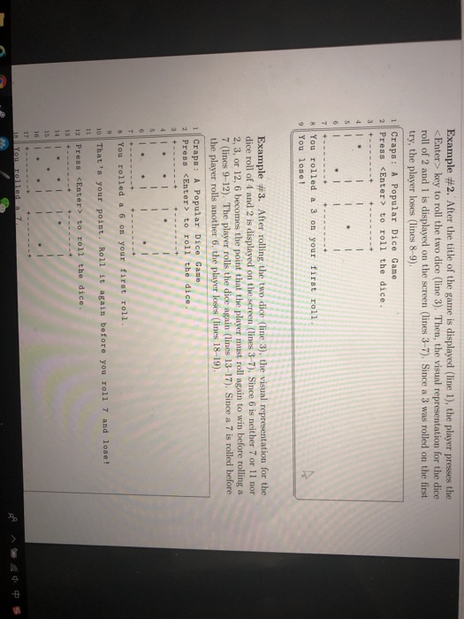 3. Craps: the dice game Write a Python program stored | Chegg.com