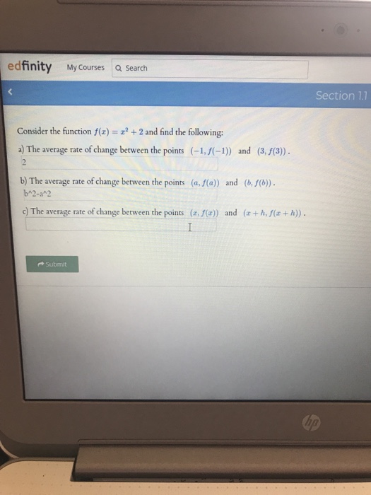 Solved edfinity My Courses a Search Section 1.1 Consider the | Chegg.com