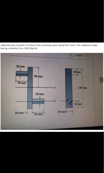 Solved determine the moment of inertia of the overhung crank | Chegg.com
