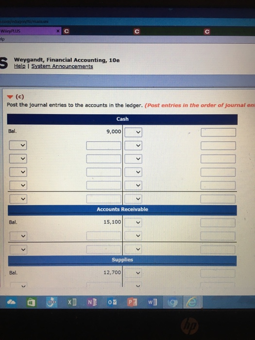 Solved: WileyPLUS Help Weygandt, Financial Accounting, 10e... | Chegg.com