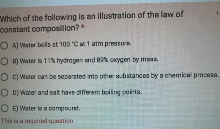 Solved Which of the following is an illustration of the law | Chegg.com