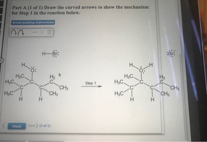 Solved Part A (1 of 1) Draw the curved arrows to show the | Chegg.com