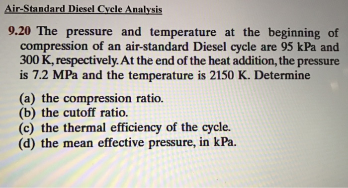 Solved The pressure and temperature at the beginning of | Chegg.com