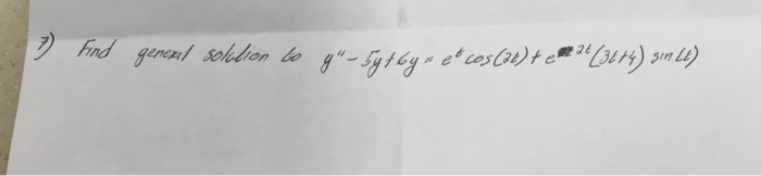 Solved Find the general solution to y"' - 5y + 6y = e^t | Chegg.com