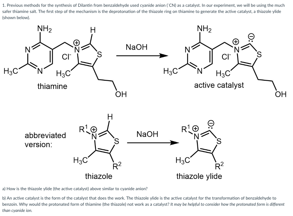 Solved: 1. Previous Methods For The Synthesis Of Dilantin ... | Chegg.com