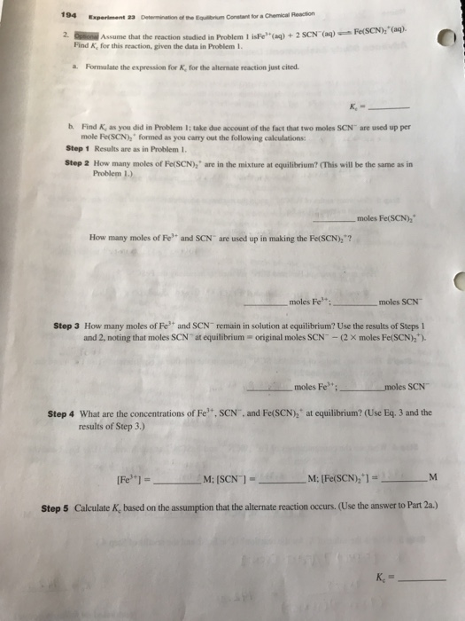 Solved Experiment 23 Advance Study Assignment: Determination | Chegg.com