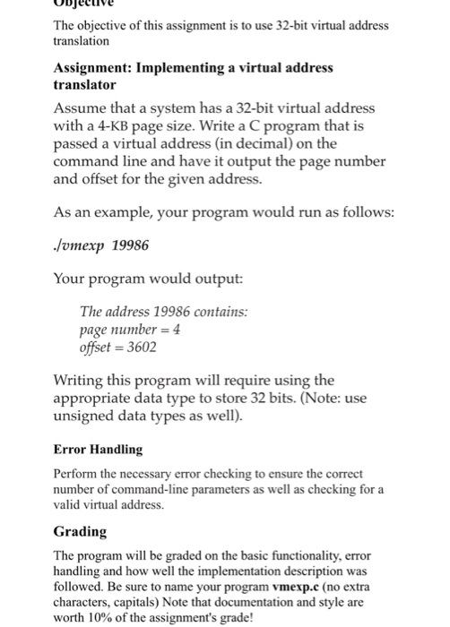 Solved Objective The Objective Of This Assignment Is To Use