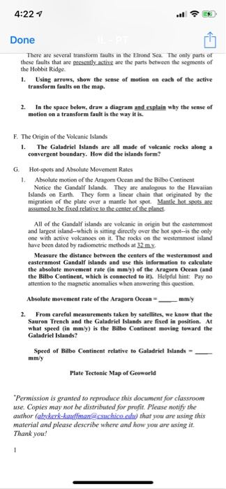 Solved: 4:22 Done "Geoworld" Plate Tectonics Lab © 2003 An... | Chegg.com