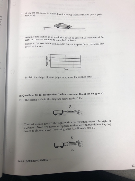 Solved: A Toy Car Can Move In Either Direction Along A Hor... | Chegg.com