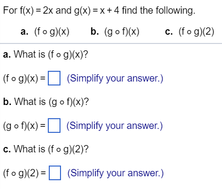 Solved For f left parenthesis x right parenthesis equals 2 x | Chegg.com
