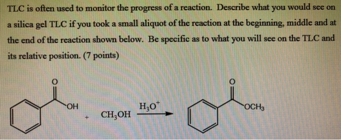 Solved: TLC Is Often Used To Monitor The Progress Of A Rea... | Chegg.com