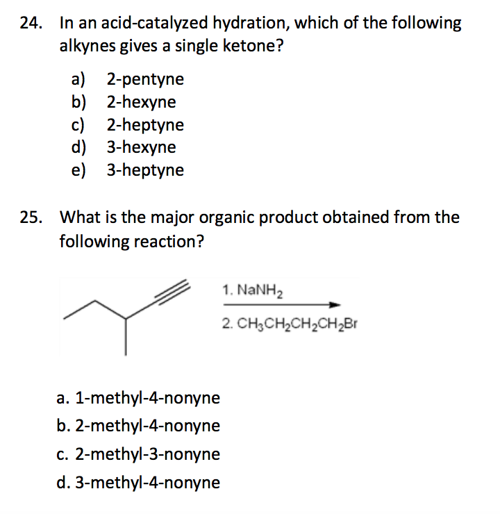 Solved: In An Acid-catalyzed Hydration, Which Of The Follo... | Chegg.com