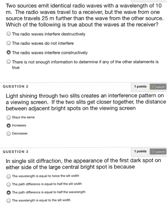 Solved: Two Sources Emit Identical Radio Waves With A Wave... | Chegg.com