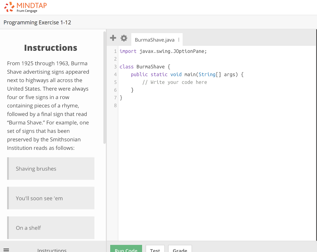 Solved: MINDTAP From Cengage Programming Exercise 1-12 +Bu... | Chegg.com Solved: MINDTAP From Cengage Programming Exercise 1-12 +Bu... | Chegg.com