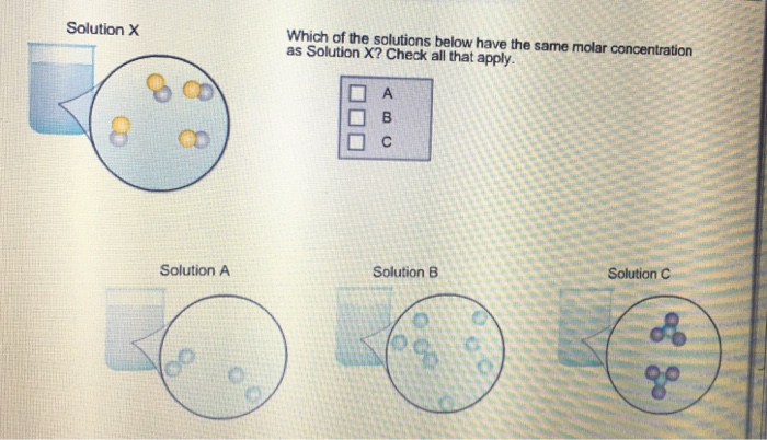 Solved: Solution X Which Of The Solutions Below Have The S... | Chegg.com