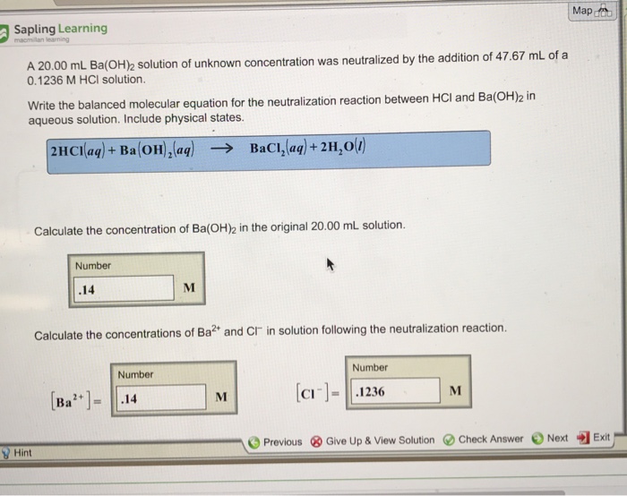 Solved: A 20.00 ML Ba(OH)_2 Solution Of Unknown Concentrat... | Chegg.com