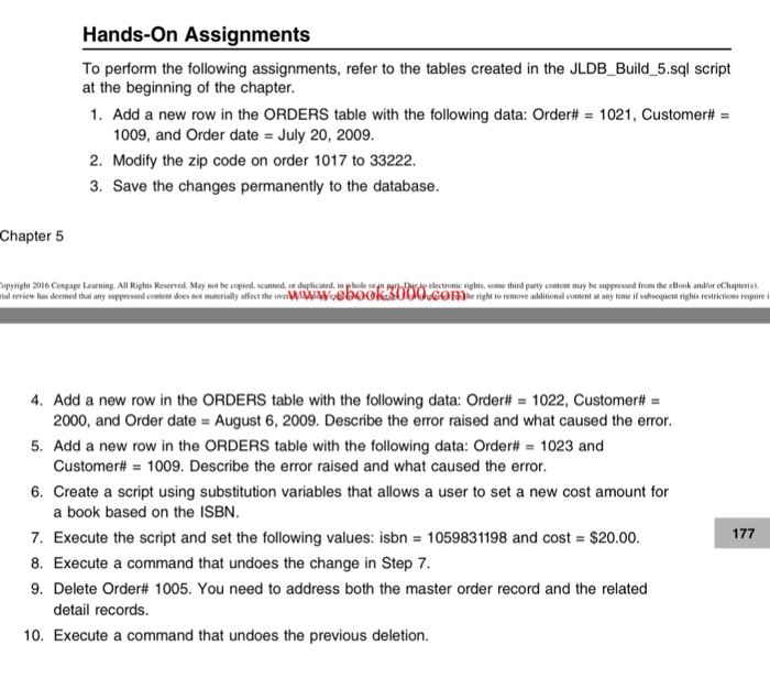 Solved: Hands-On Assignments To Perform The Following Assi... | Chegg.com